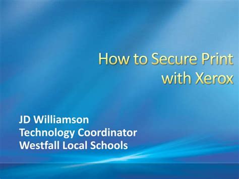 How To Secure Print With Xerox PPT Free Download