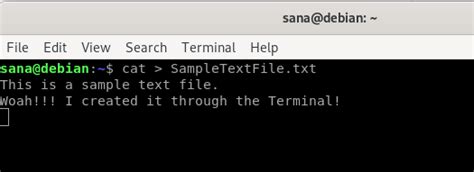 Quickly Create A Text File Through The Debian Terminal Vitux
