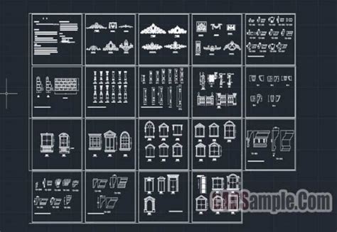 Continental Window Cad Block Set Free Dwg Cadsample Com