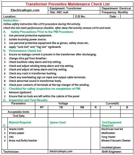 Ppm Checklist And Expense Certification Prntbl