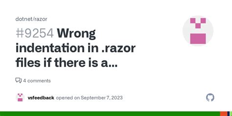 Wrong Indentation In Razor Files If There Is A Renderfragment · Issue 9254 · Dotnetrazor · Github