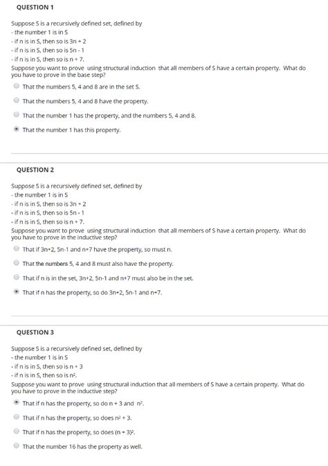 Solved Suppose S Is A Recursively Defined Set Defined By