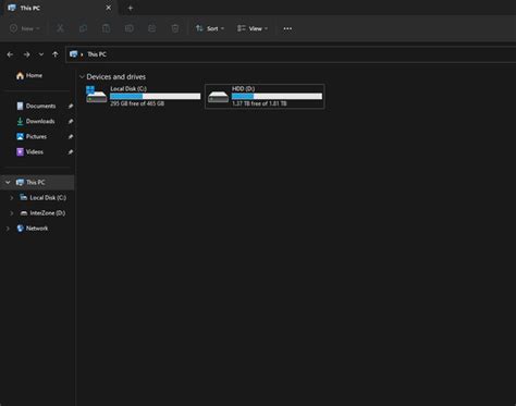 Folders Section Not Showing Up Rwindows11