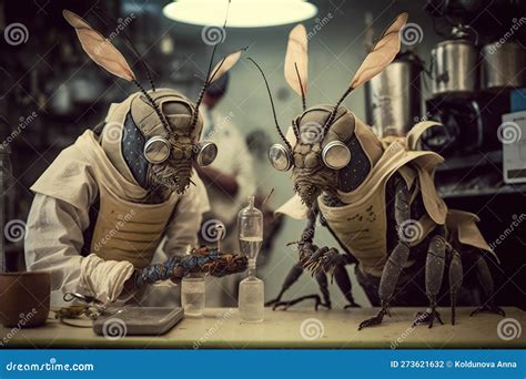 Bugs Experiment On Humans In A Lab Created With Generative Ai