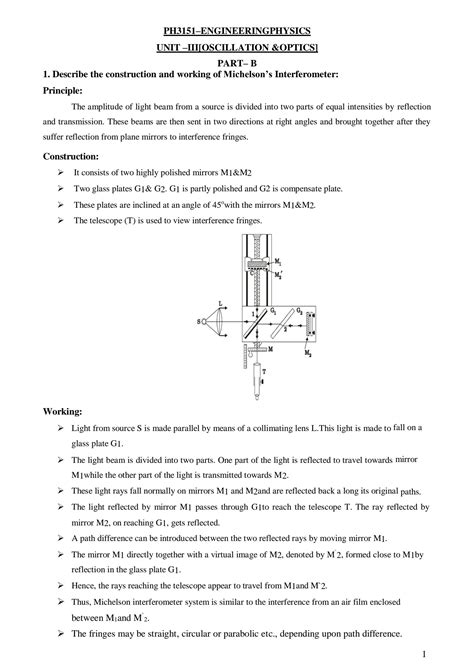 Solution Physics Michelson Interferometer Fringes Cell Phone Reception Hertz Experiment