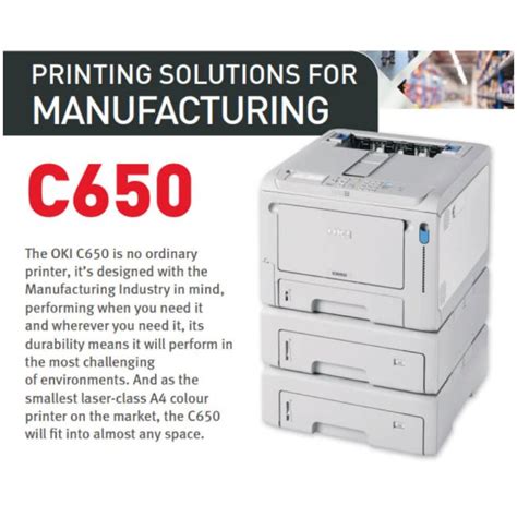 Oki C650 A4 Colour Laser Printer 09006143 Printer Base
