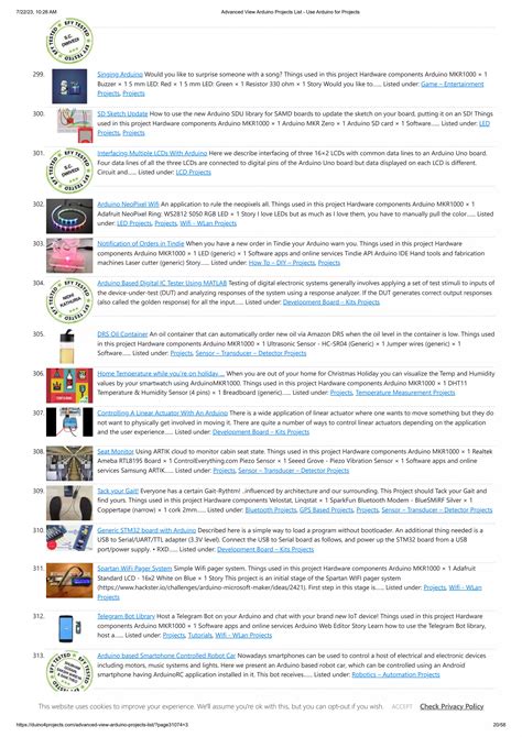 Advanced View Arduino Projects List Use Arduino For Projects 3pdf Technology And Computing