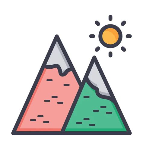 Landscape Colored Vector Icon Stock Vector By ©creativestall 199799038