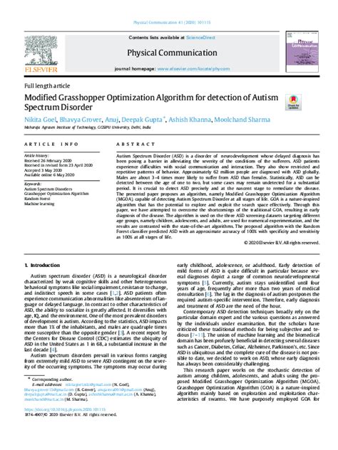 Pdf Modified Grasshopper Optimization Algorithm For Detection Of