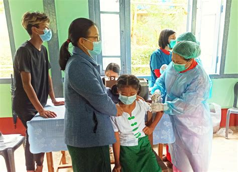 ပင်လောင်းမြို့နယ်တွင် အသက် ၅ နှစ်မှ အသက် ၁၂ နှစ်ထိ ကျောင်းသား ကျောင်းသူ ၁၄၂၂၂ ဦးအား ကိုဗစ် ၁၉