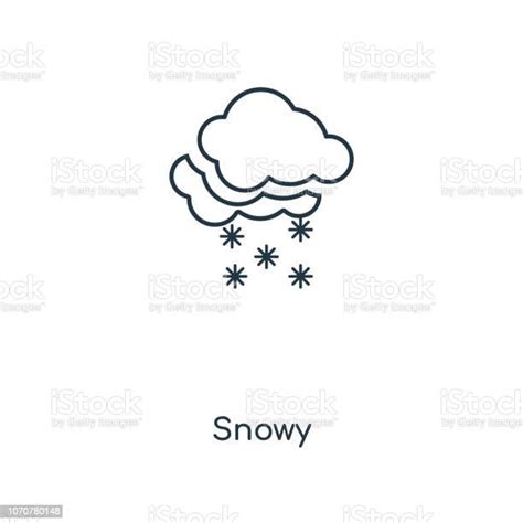 눈 덮인 개념 라인 아이콘입니다 선형 눈 개념 개요 기호 디자인입니다 이 간단한 요소 그림 사용할 수 있습니다 웹 및 모바일 Ui Ux가 12월에 대한 스톡 벡터 아트 및