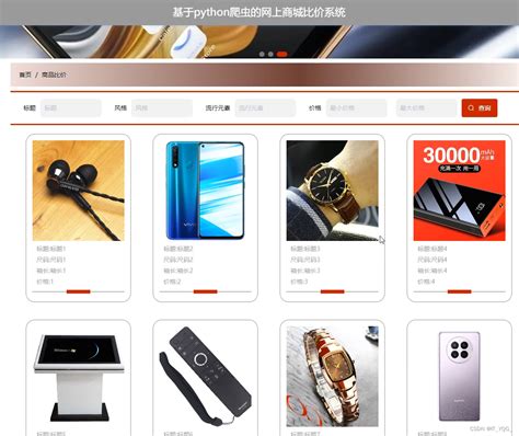 【项目实战】基于python爬虫的商城商品比价数据分析系统django项目计算机程序设计django商品比价网站 Csdn博客