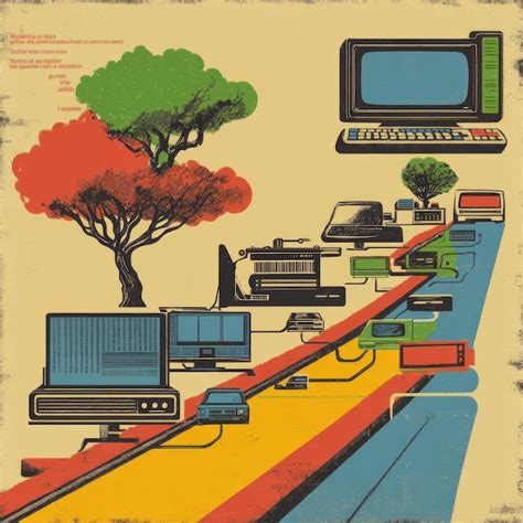 Retro Computer Evolution From Old To New Premium Ai Generated Image