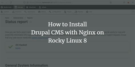 How To Install Drupal Cms With Nginx On Rocky Linux 8
