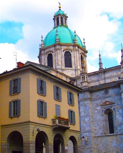 Historic Center Of Como With The Cathedral Or Duomo Of Como Italy
