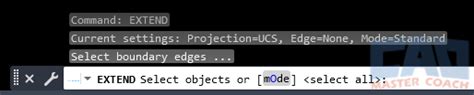 Autocad Extend Command Lengthen To Boundaries