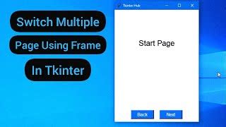 Switch Pages In Tkinter Switch Frames In Tkinter Switch Multiple Pages