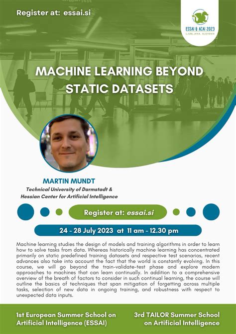 “machine learning beyond static datasets”course at european summer