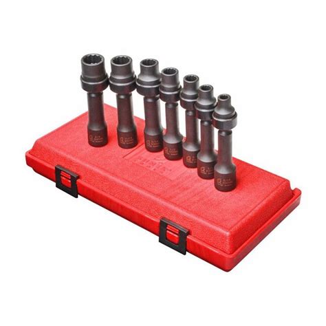 Sunex Tools 7 Piece Standard Sae 1 2 In Drive Set 12 Point Impact Socket Set At