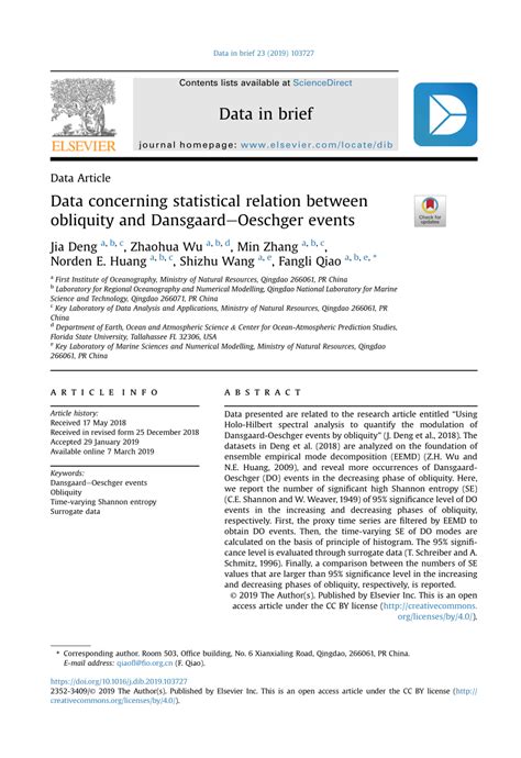 Pdf Data Concerning Statistical Relation Between Obliquity And