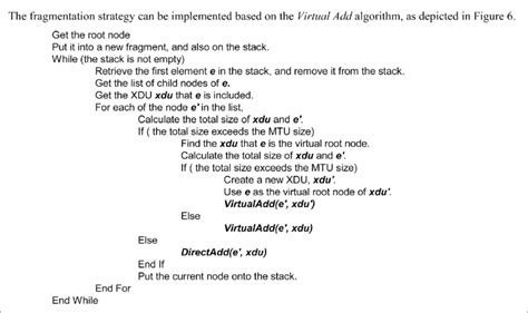Pseudocode For Fragmentation Utilizing Virtual Add Download Scientific Diagram