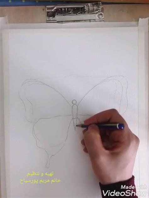 طراحی پروانه با تکنیک آبرنگ قسمت 1