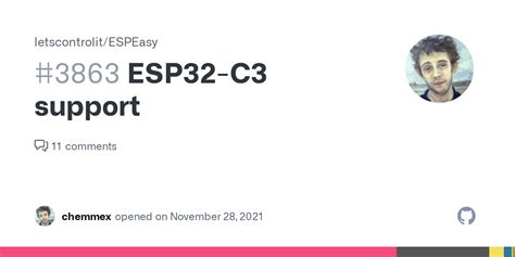 Esp32 C3 Support · Issue 3863 · Letscontrolitespeasy · Github