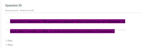 Solved Speculative Execution The Processor Analyzes Which