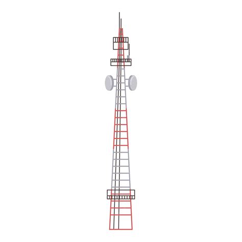 Premium Vector Towered Communication Antenna Radio Tower Icon