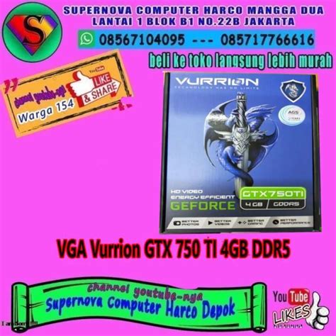 Promo Vga Vurrion Gtx Ti Gb Ddr Diskon Di Seller Xixistore Kebon Kacang Kota