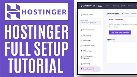 how to set up hostinger easy tutorial for beginners youtube