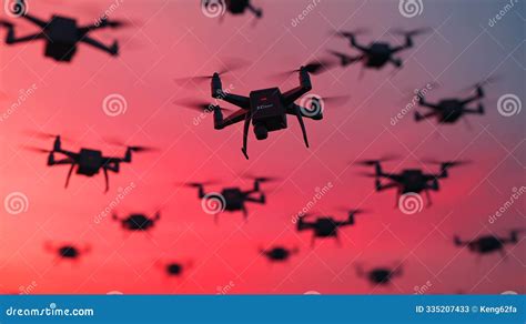 drones swarm around the battleship stock illustration cartoondealer