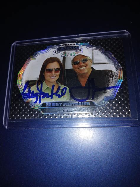 John Force Ashley Force Autographed Card With Coa Etsy