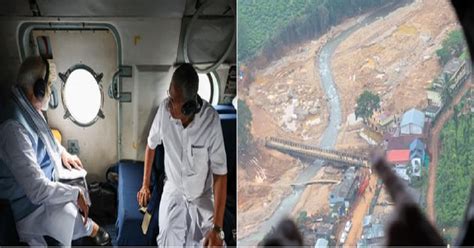 Pm Modi Undertakes Aerial Survey Of Landslide Hit Wayanad