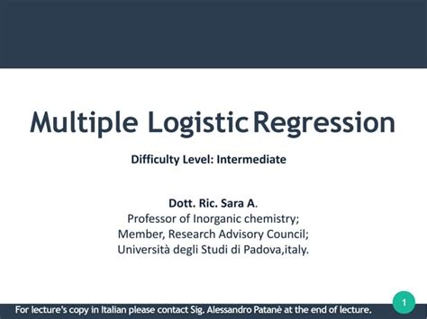 Multiple Logistic Regression Pptx Heart And Cardiovascular Diseases Diseases And Conditions