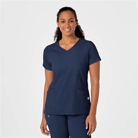 W123 Womens Crew Neck Warm Up Scrub Jacket Teal Blue Wink Scrubs