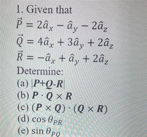 Solved 1 Given That Chegg Com