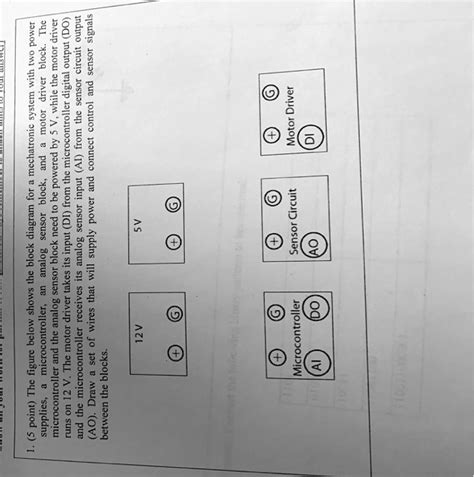 1 5 Point The Figure Below Shows The Block Diagram For A Mechatronic