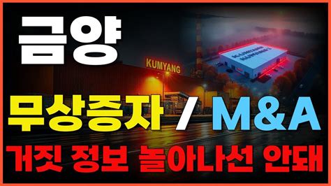 🔥 금양 🔴 필수시청 거짓 선동 속지마세요 Youtube