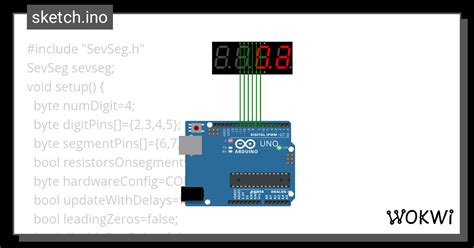 Seven Segment Wokwi Esp32 Stm32 Arduino Simulator