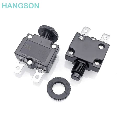 전류 과부하 보호 스위치 푸시 방수 커버 열 회로 차단기 3a 4a 5a 6a 7a 75a 8a 10a