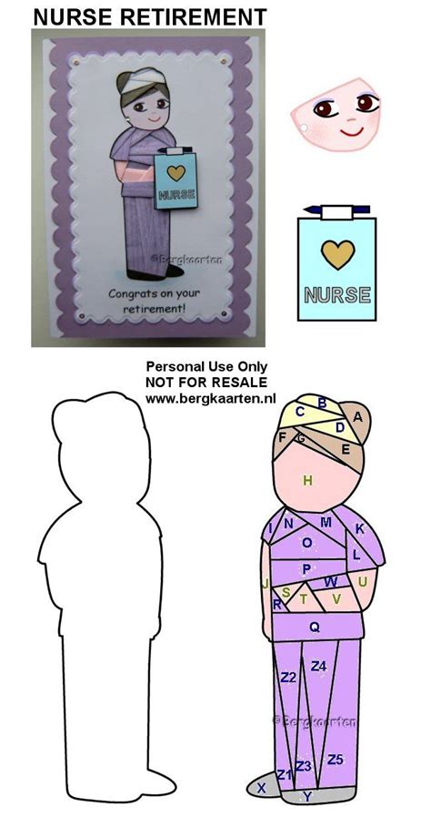 Nurse Retirement Iris Folding Templates Iris Folding Pattern Iris