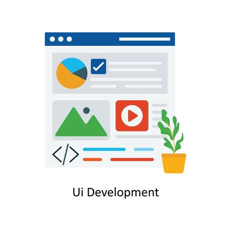 Ui Development Vector Flat Icons Simple Stock Illustration Stock
