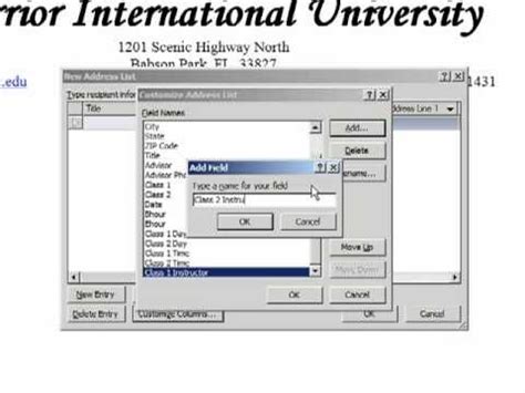 Word How To Insert A Table With Mail Merge Mail Merge Words Merge