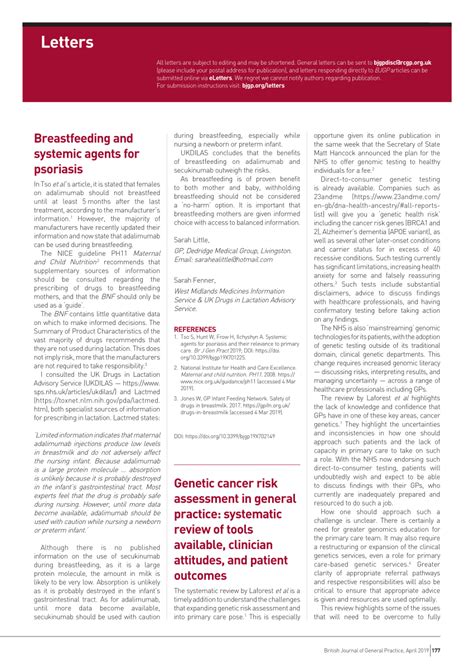 Pdf Genetic Cancer Risk Assessment In General Practice Systematic