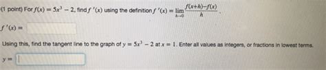 solved 1 point forf x 5x3 2 findf x using the