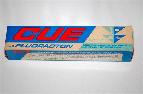Circa 1960s Colgate Cue Toothpaste In Original Box New Old Stock