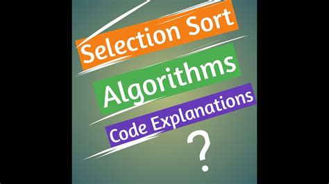 Selection Sort Algorithm Hindi Youtube