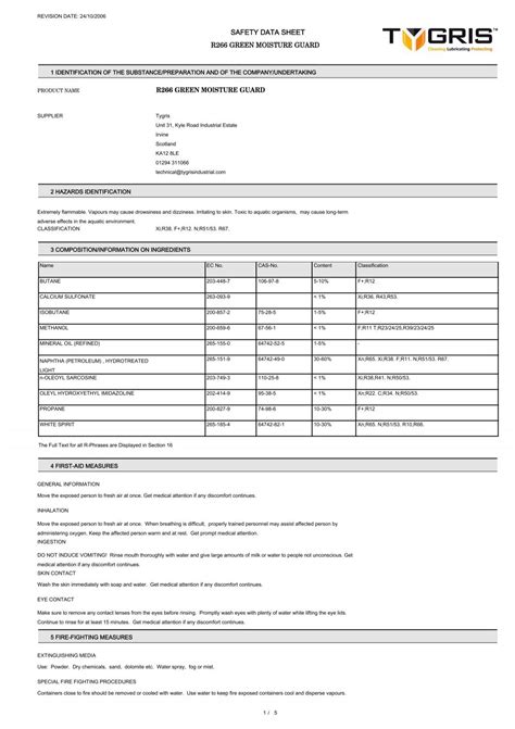 Download Coshh Data Sheet Bowcare