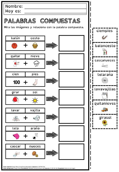 Actividades Palabras Compuestas 002 Orientación Andújar Recursos